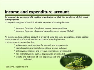 Accounting for non profit making organisations | PPTX