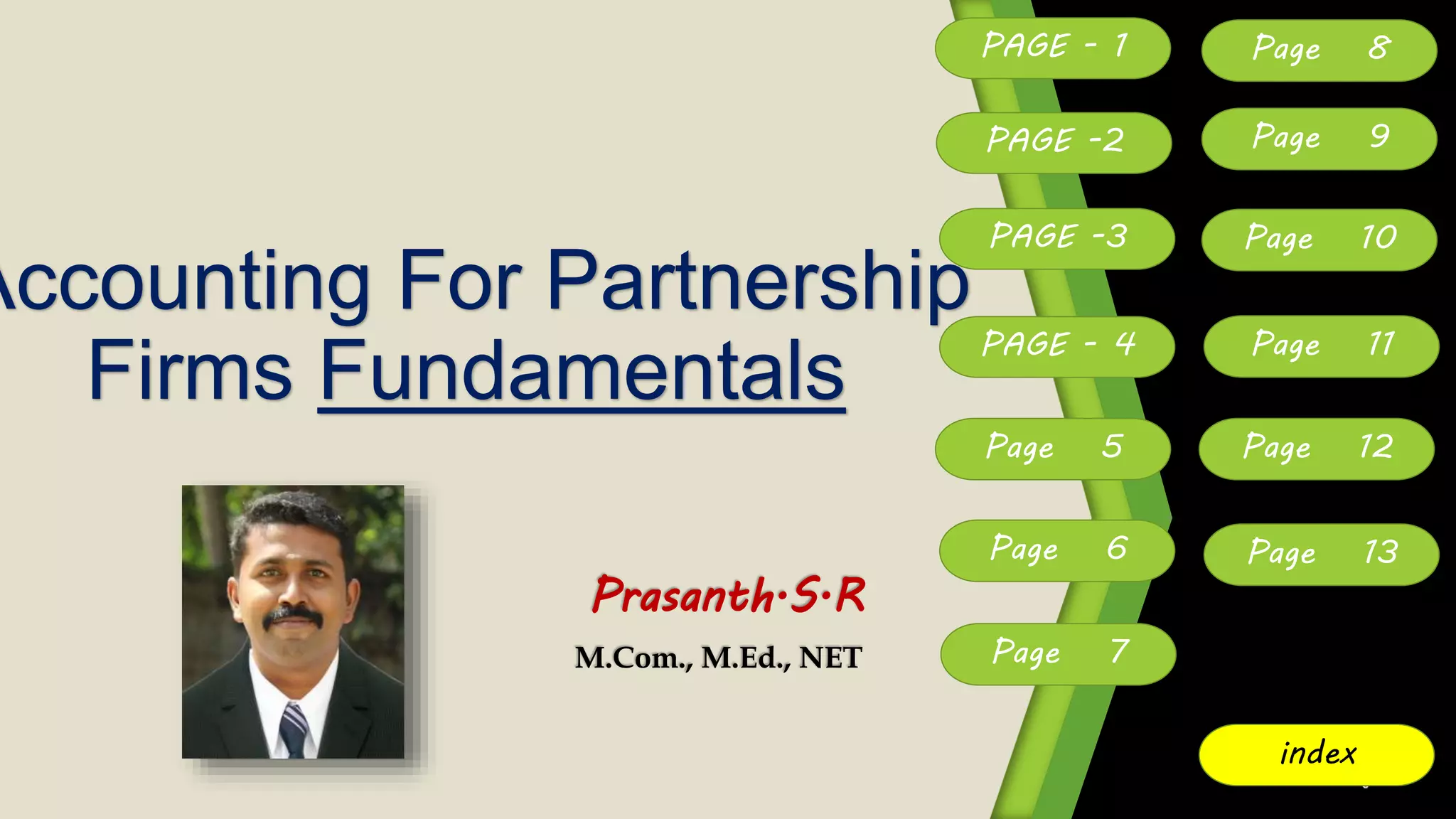 Digital Lesson on Accounting for partnership firms fundamentals | PPT