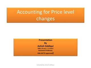Accounting for price level changes | PPTX