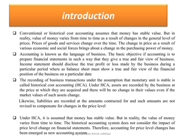Accounting for price level changes ppt | PPTX | Stocks and Bonds ...
