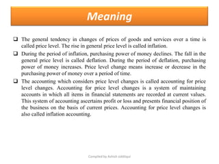 Accounting for price level changes ppt | PPTX