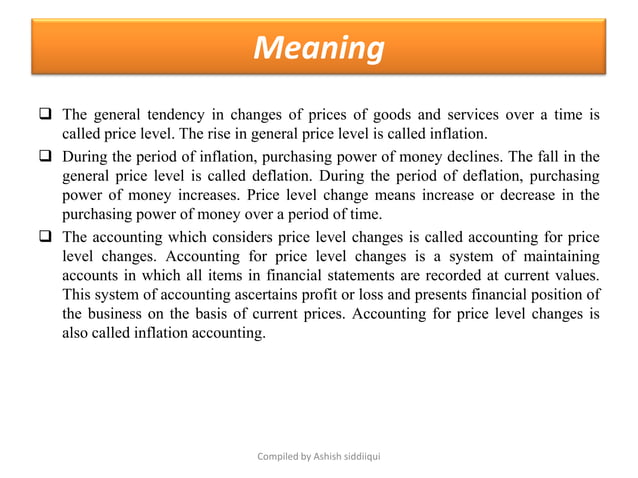 Accounting for price level changes ppt | PPTX | Stocks and Bonds ...