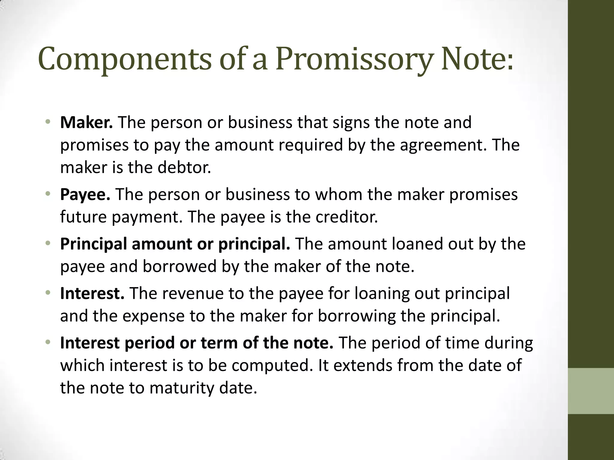 Accounting for promissory notes 07292013 | PPTX