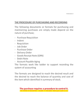 Accounting for purchases | PDF