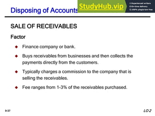 Accounting For Receivables 9 Learning Objectives | PDF