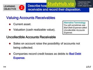 Accounting For Receivables 9 Learning Objectives | PDF