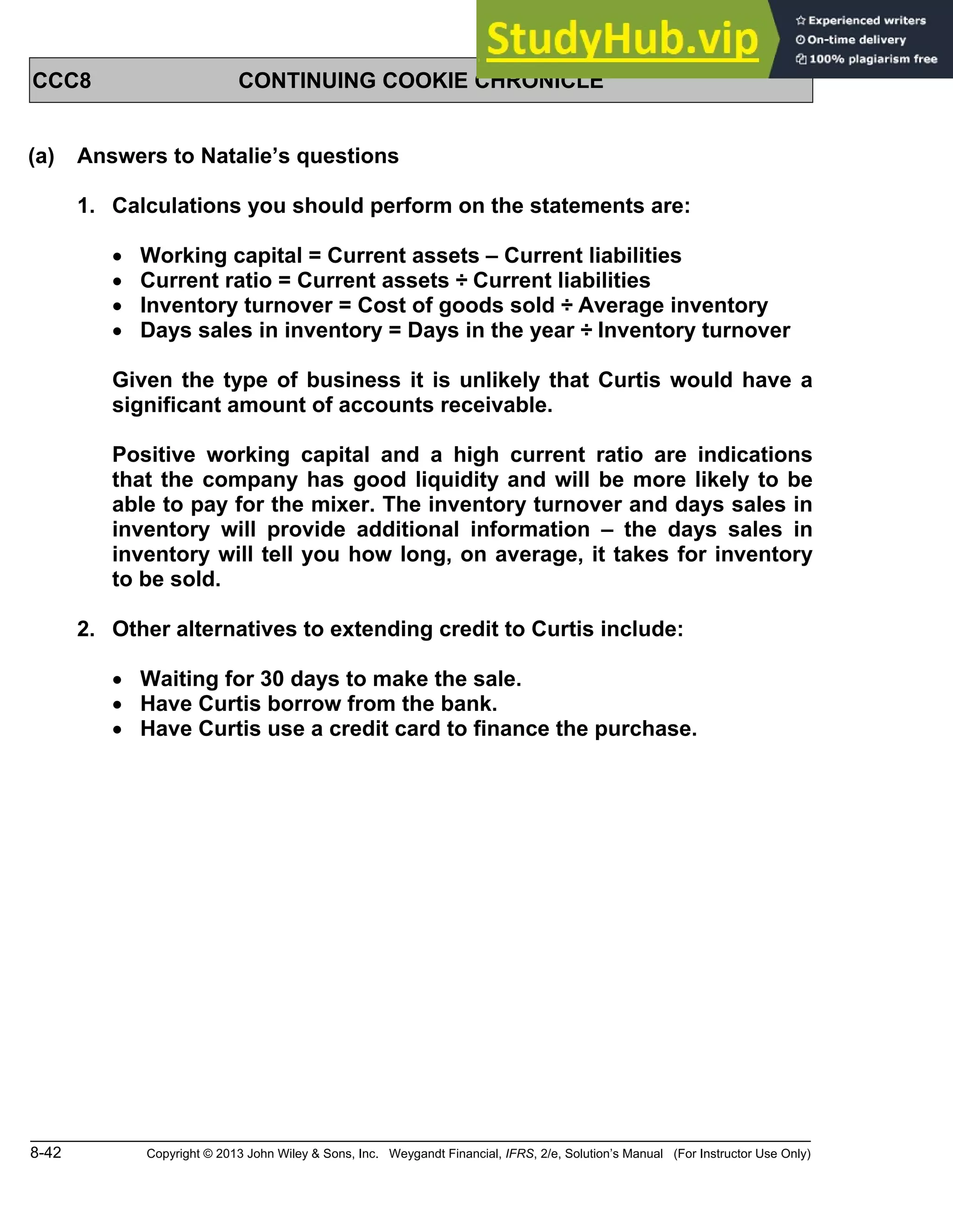 Accounting for Receivables ASSIGNMENT CLASSIFICATION TABLE Learning Objectives Questions Brief ...