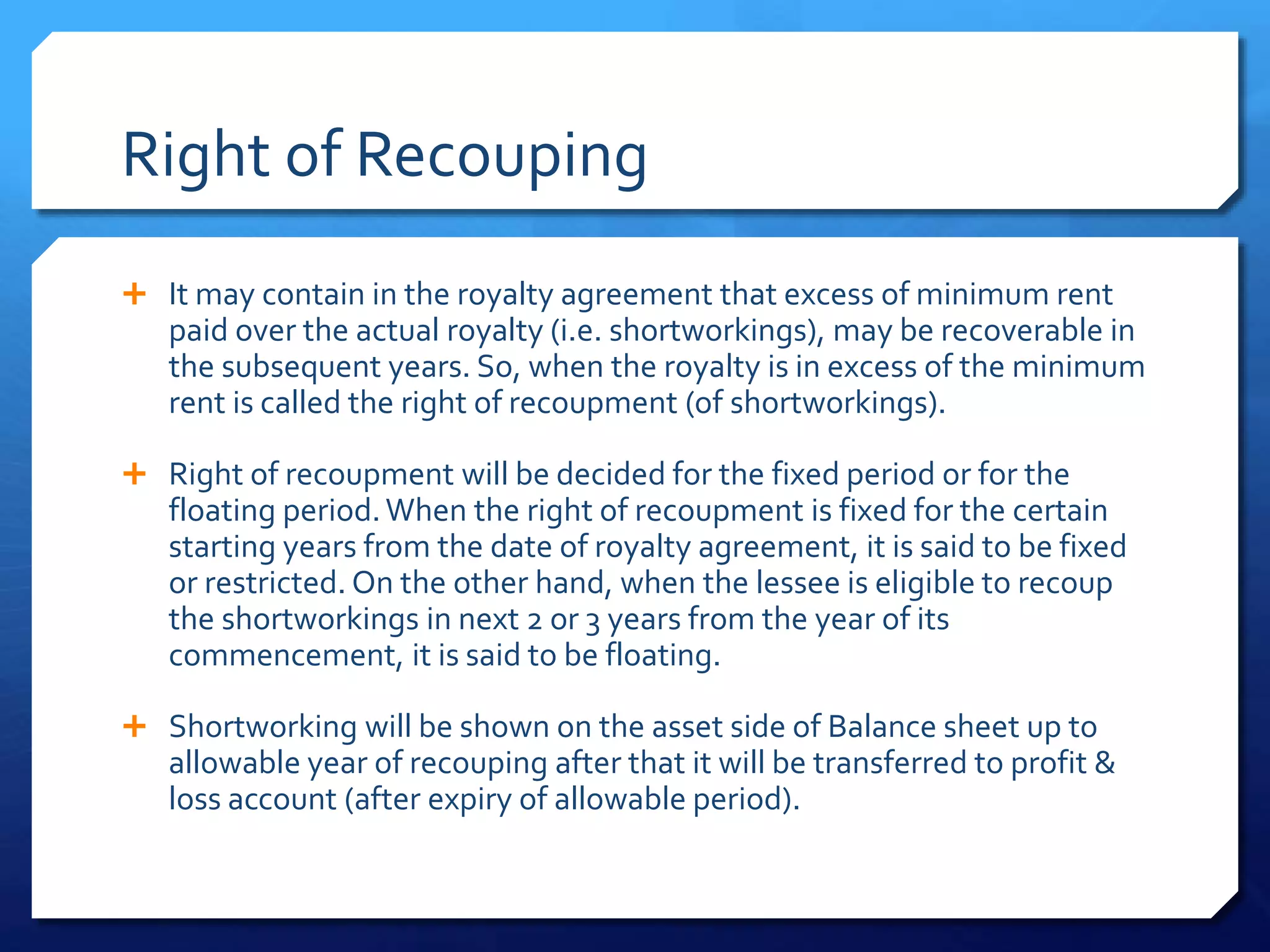 Accounting for royalties | PPTX