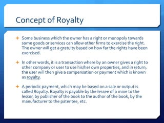 Accounting for royalties | PPTX