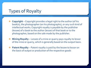 Accounting for royalties | PPTX