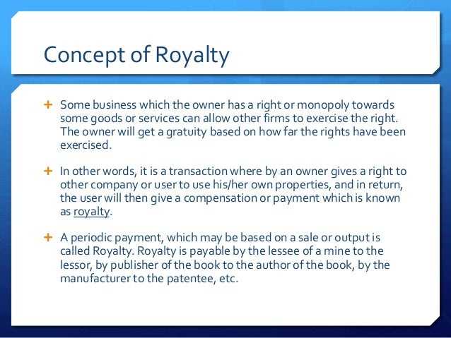 Accounting for royalties