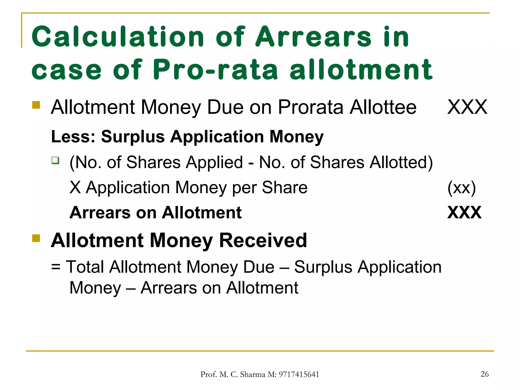 Accounting for share capital | PPT
