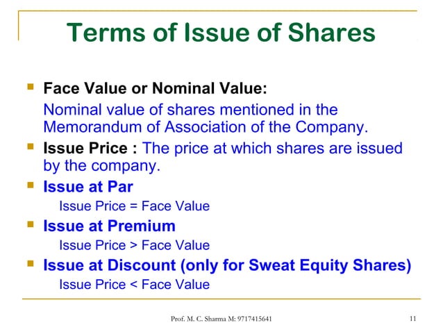 Accounting for share capital | PPT | Stocks and Bonds | Personal Investing