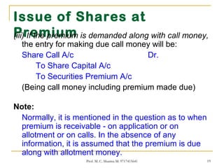 Accounting for share capital | PPT