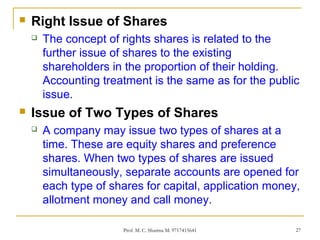 Accounting for share capital | PPT