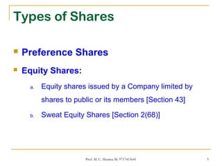 Accounting for share capital | PPT