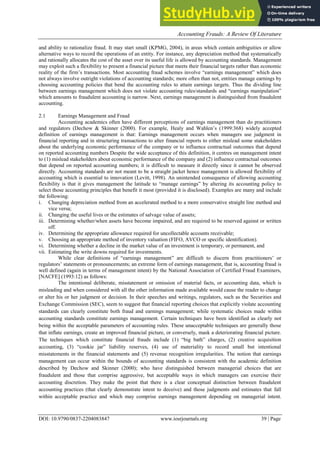 Accounting Frauds A Review Of Literature | PDF