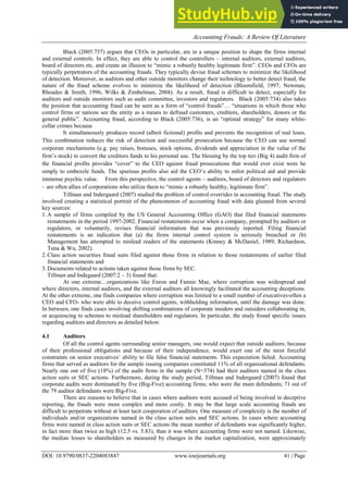 Accounting Frauds A Review Of Literature | PDF