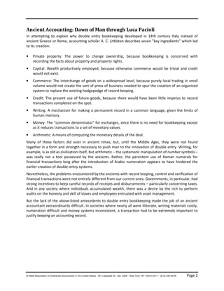 Accounting history 1 | PDF