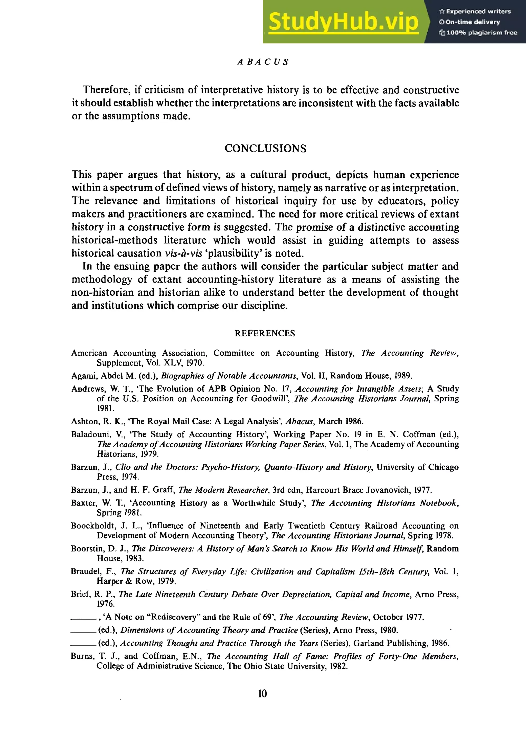 Accounting History Definition And Relevance | PDF