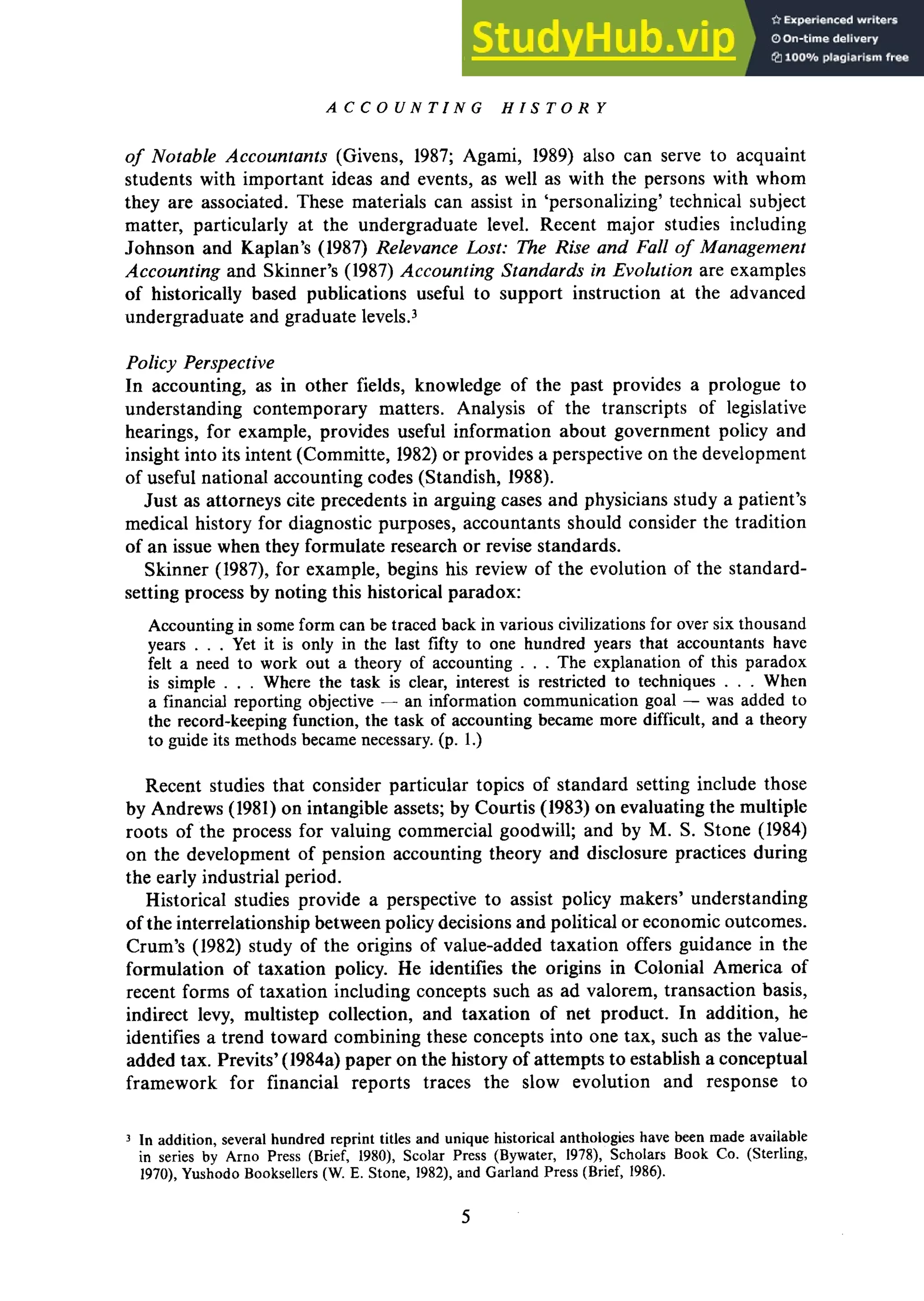 Accounting History Definition And Relevance | PDF