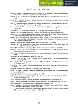 Accounting History Definition And Relevance | PDF