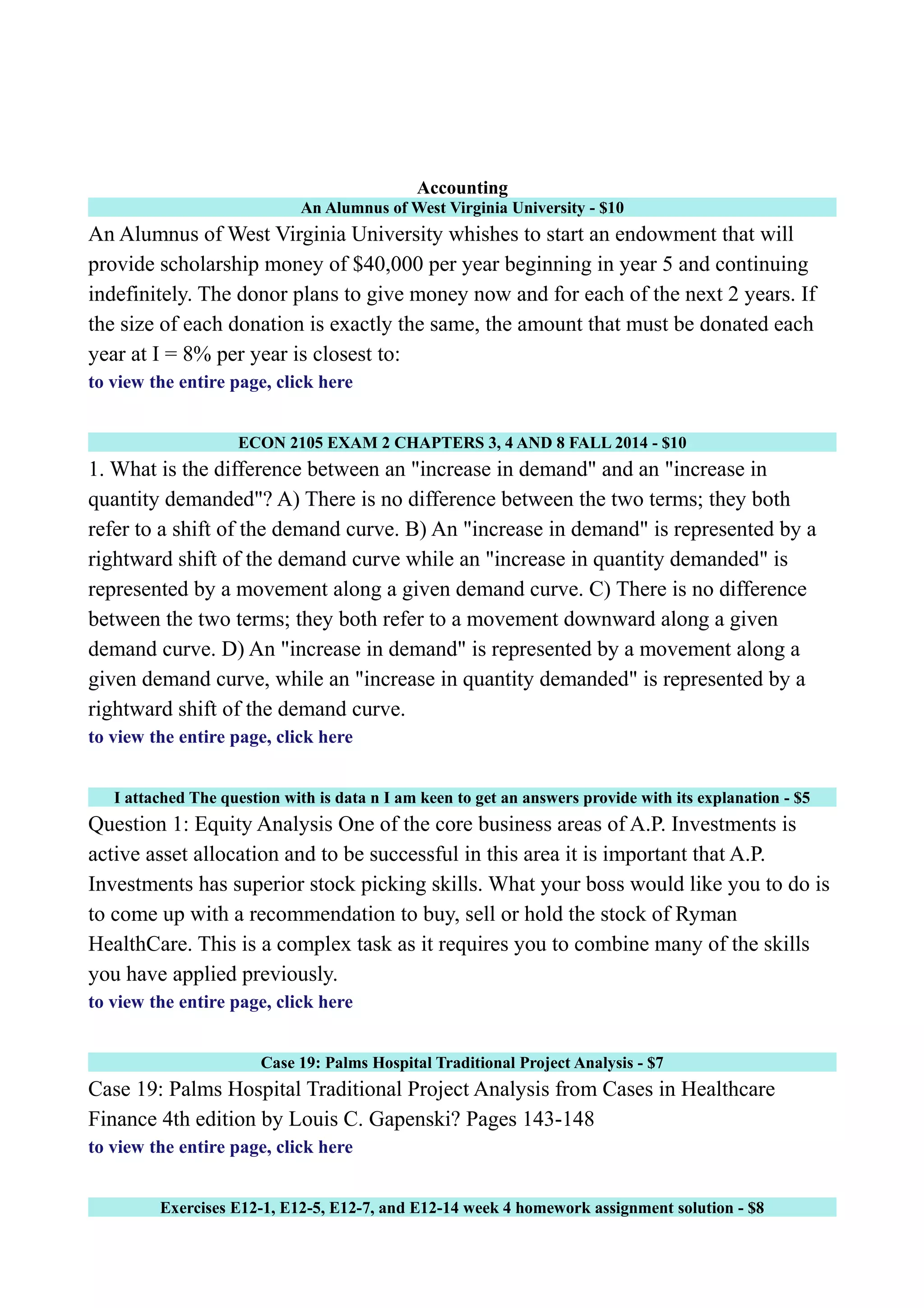 Accounting homework help | PDF