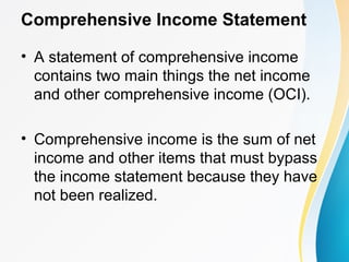 Comprehensive income | PPT