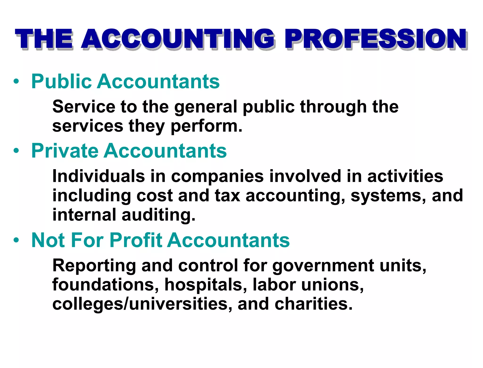 Accounting in action (Chapter-1) in Accounting ppt | PPTX