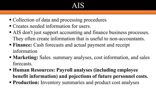 Accounting information system (AIS) | PPTX