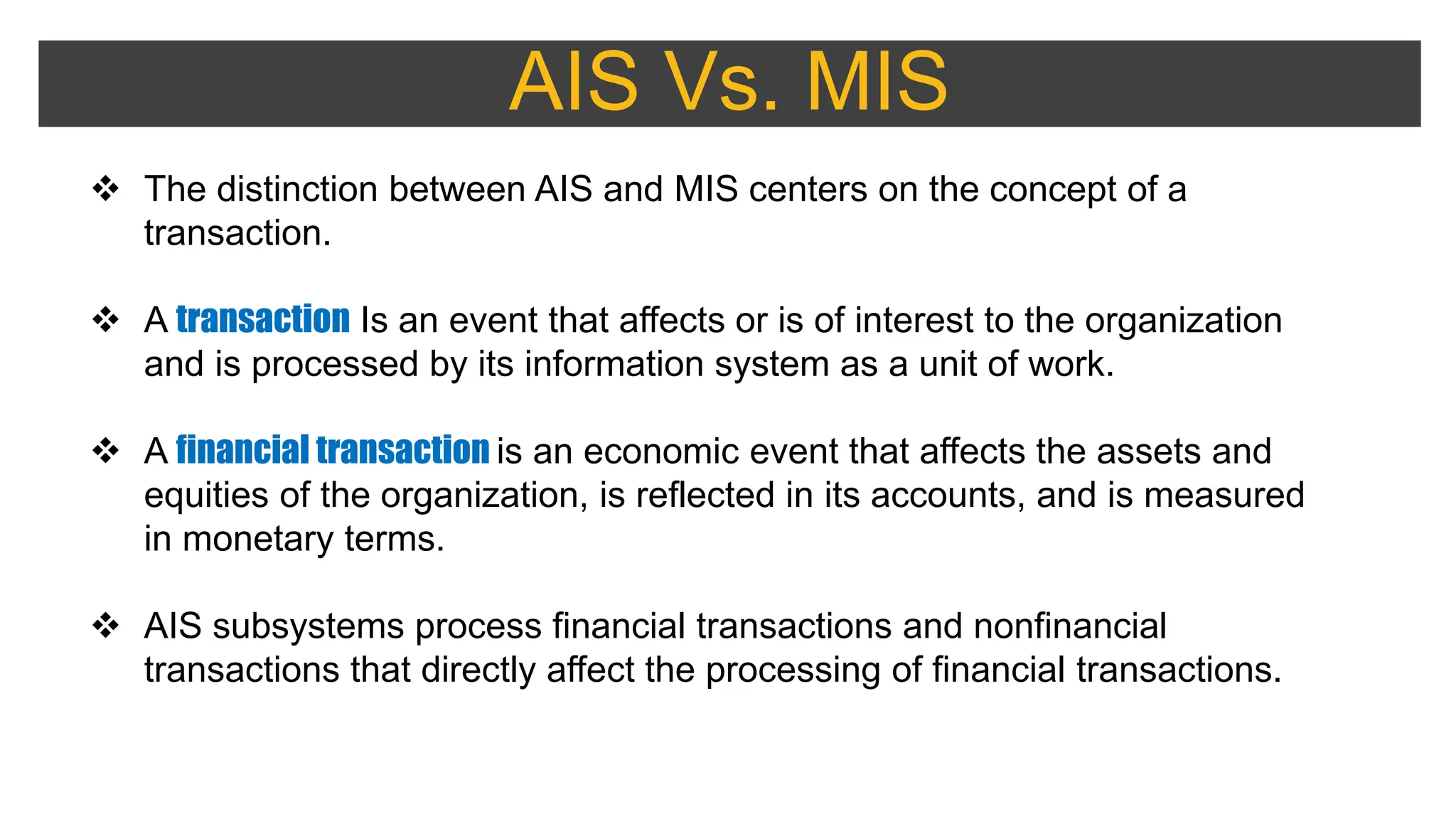 accounting information system PPT presentation | PDF