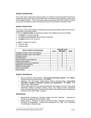 Accounting information system rev df 020914 | PDF