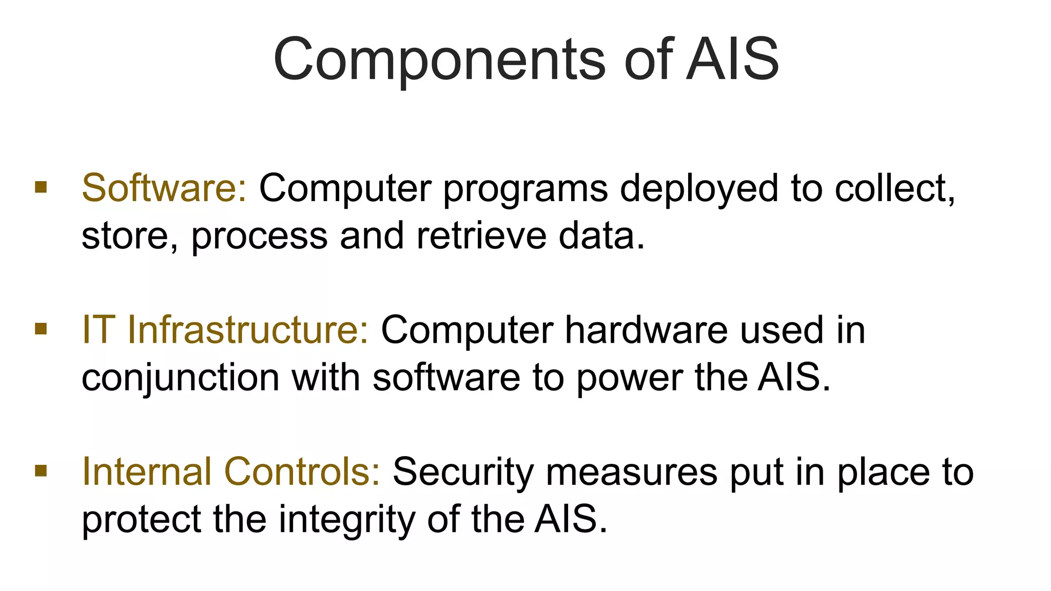Accounting Information System (AIS) | PPTX