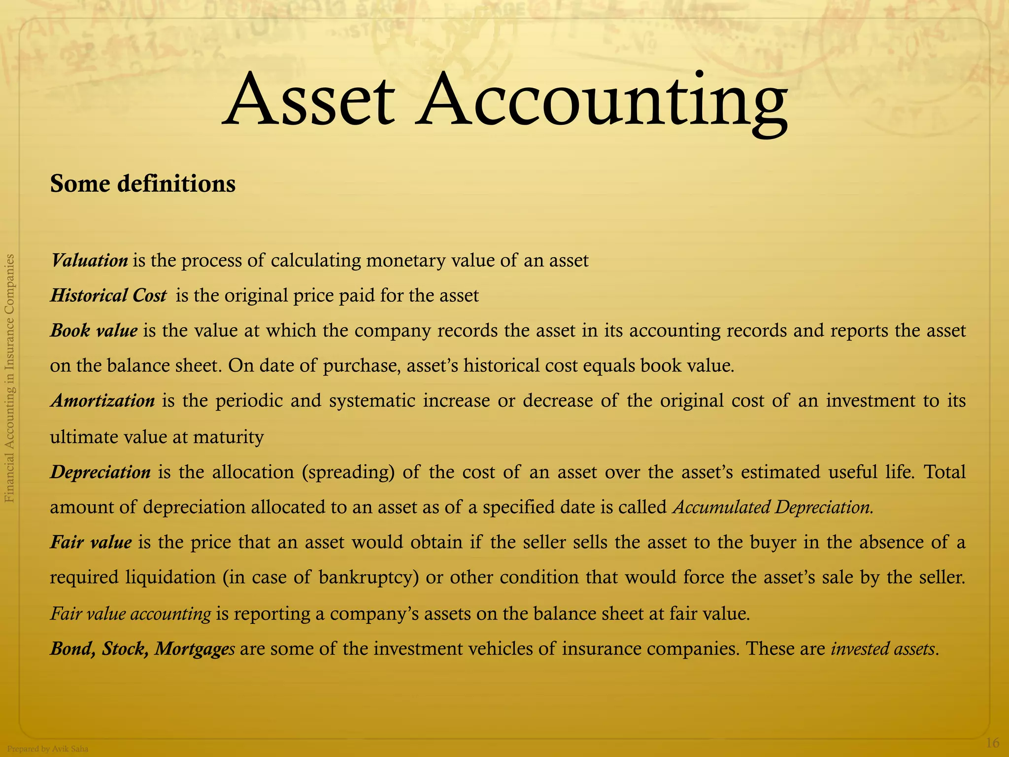 Accounting in insurance companies basic concepts | PDF