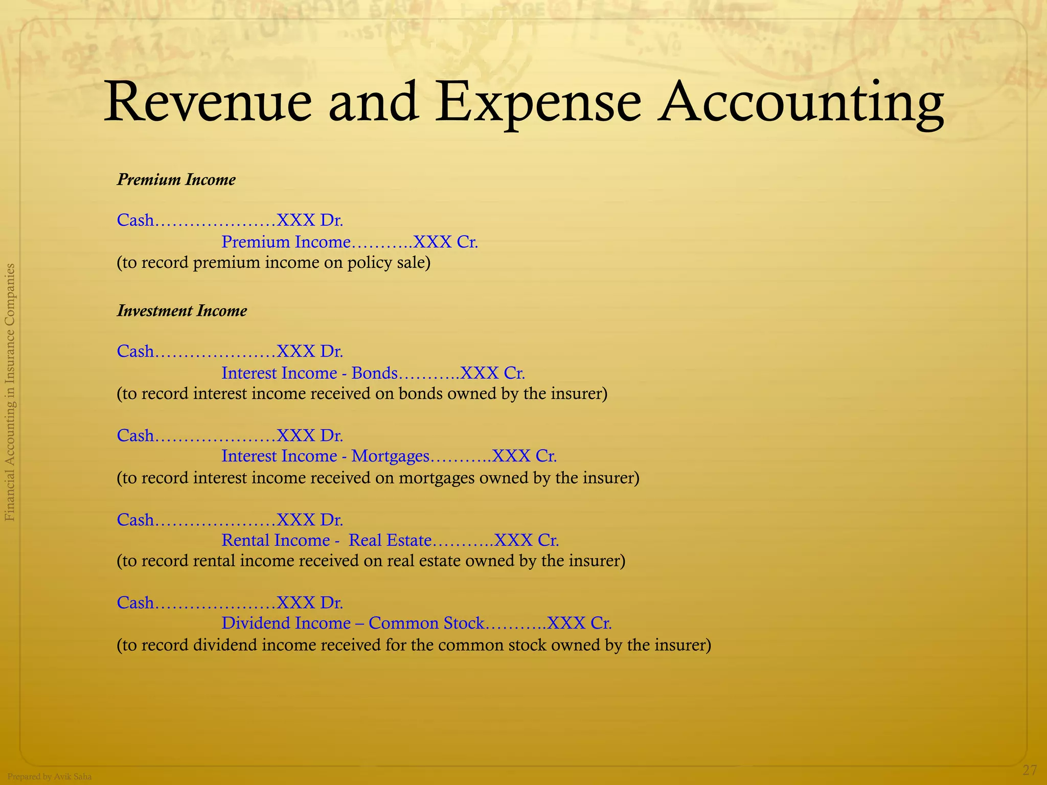 Accounting in insurance companies basic concepts | PDF