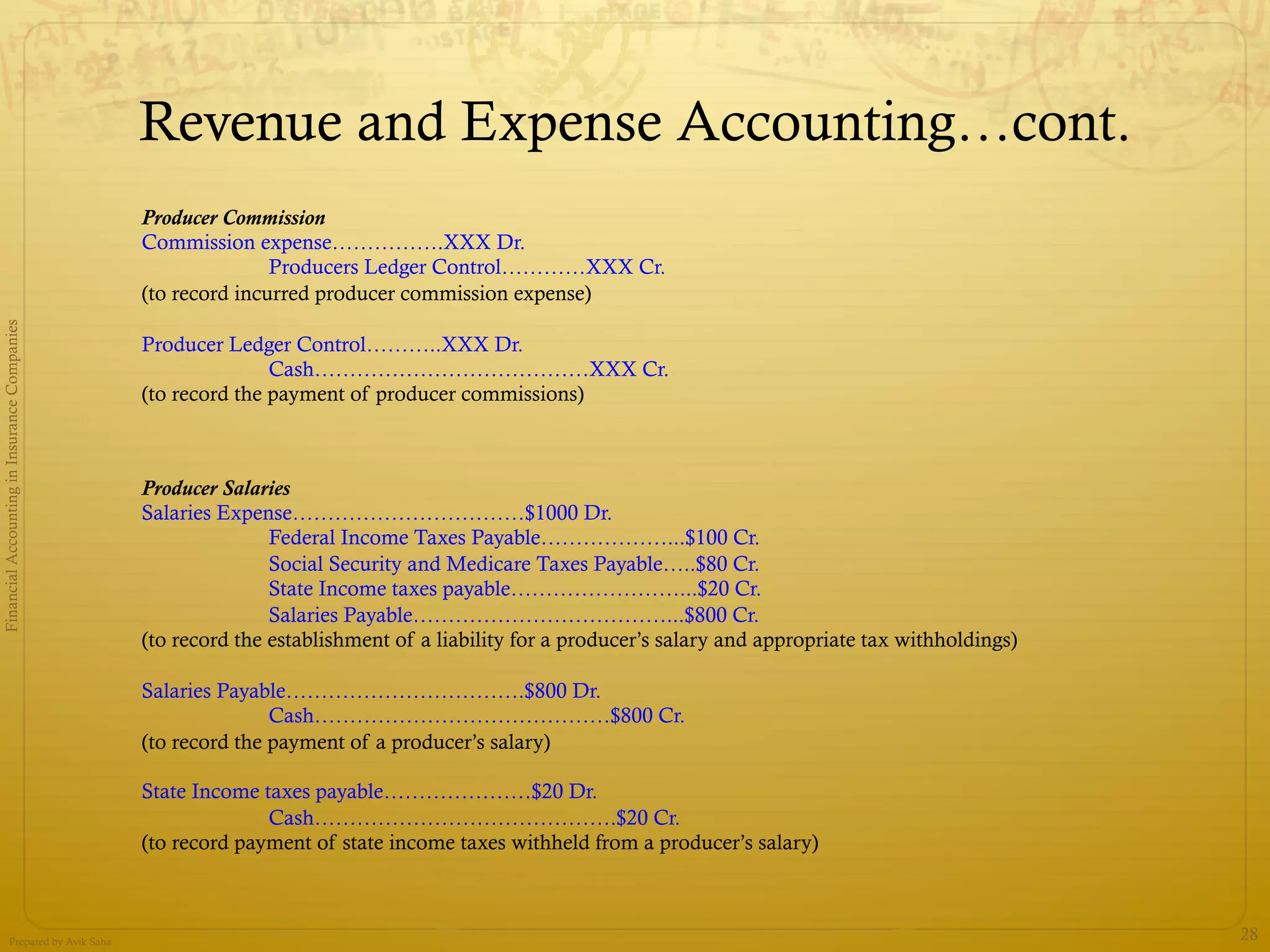 Accounting in insurance companies basic concepts | PDF