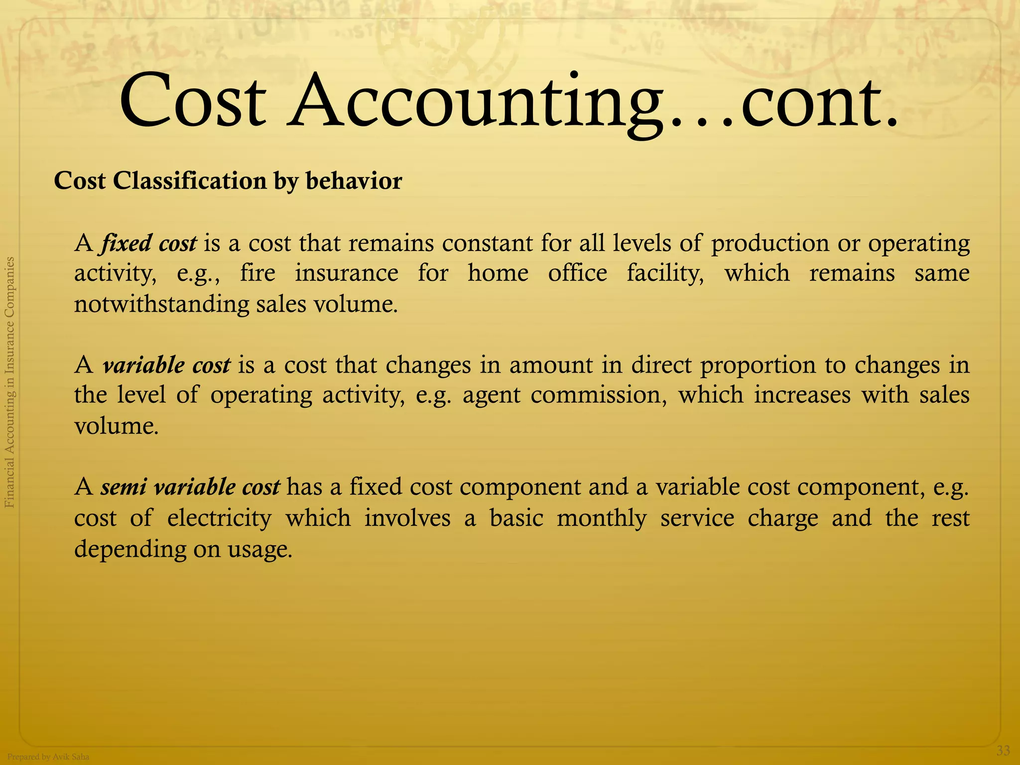 Accounting in insurance companies basic concepts | PDF