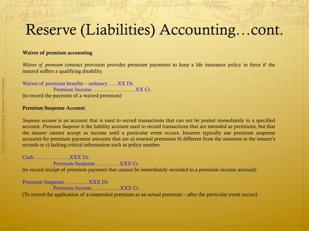 Accounting in insurance companies basic concepts | PDF | Business ...