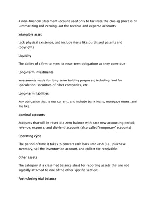 Accounting key terms | DOCX