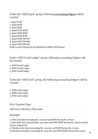 Accounting ledgers and entries in gst | PDF