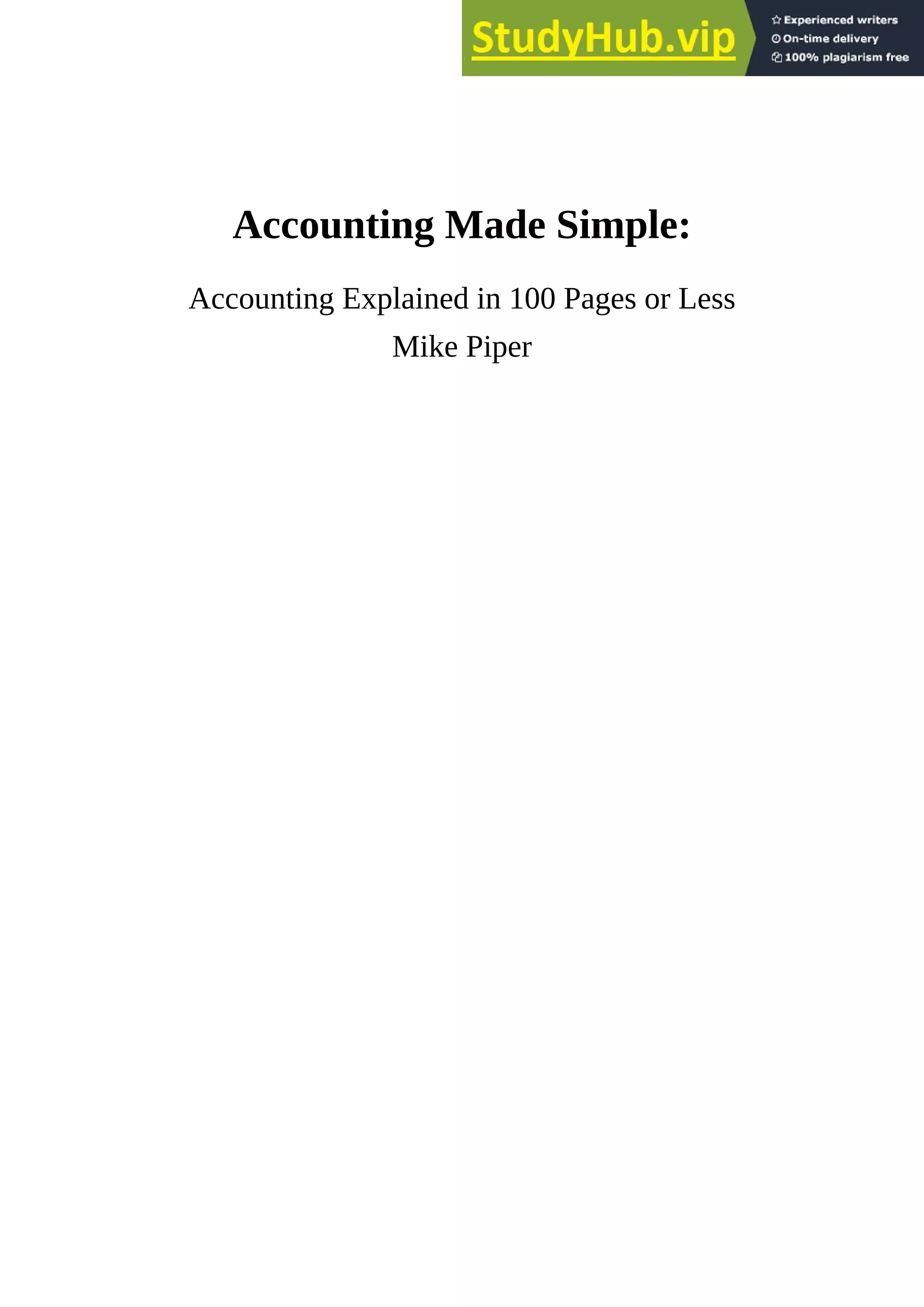 Accounting Made Simple | PDF