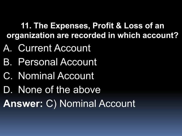 Financial Accounting MCQ | PPT
