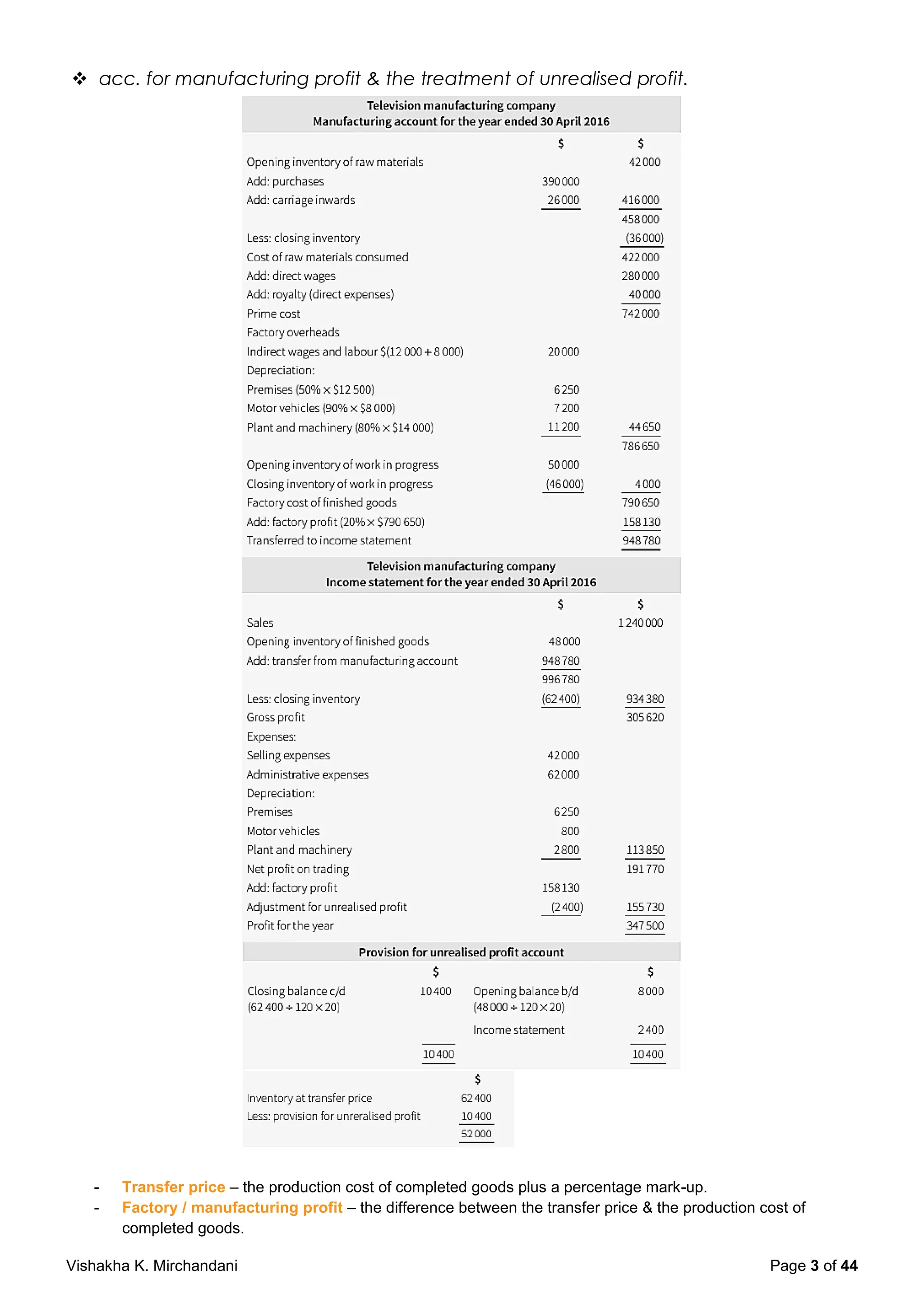accounting 9706 short notes pdf cambridge | PDF