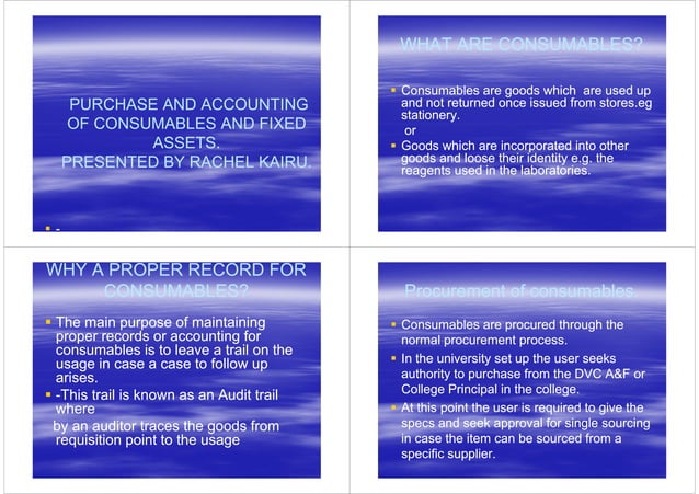 Accounting of consumables and fixed assets | PDF | Business | Business ...