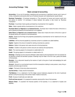 Accounting Package -Tally | PDF