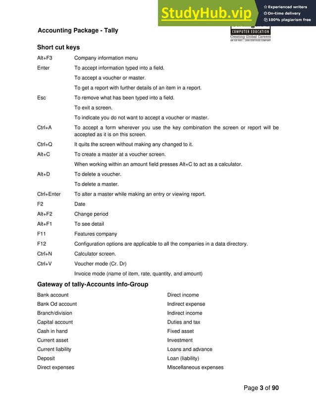 Accounting Package -Tally | PDF