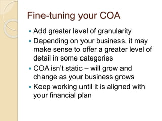 Chart of Account COA in Quick Books | PPTX