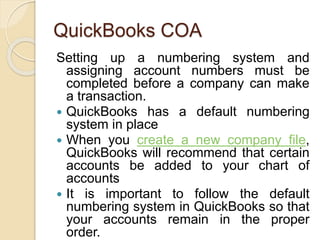 Chart of Account COA in Quick Books | PPTX