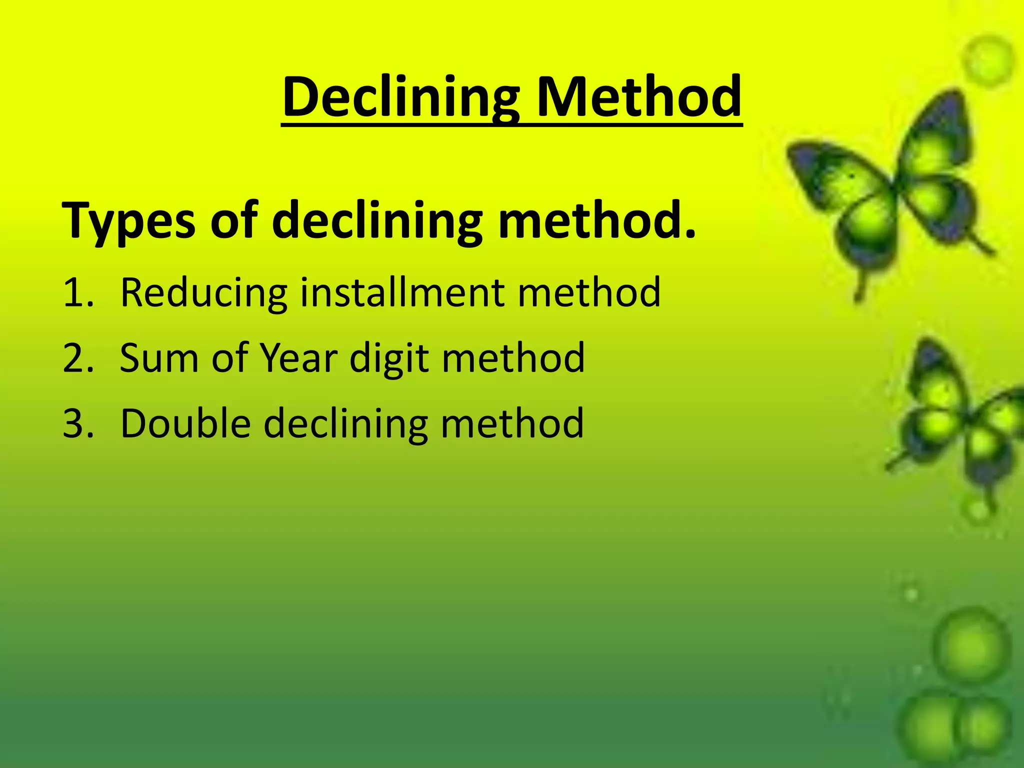Depreciation methods | PPT