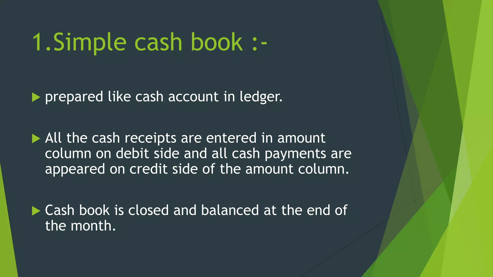 Accounting presentation of cash book | PPTX